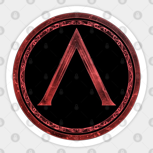 Sparta Lambda Symbol - Spartan Warrior - Sticker | TeePublic